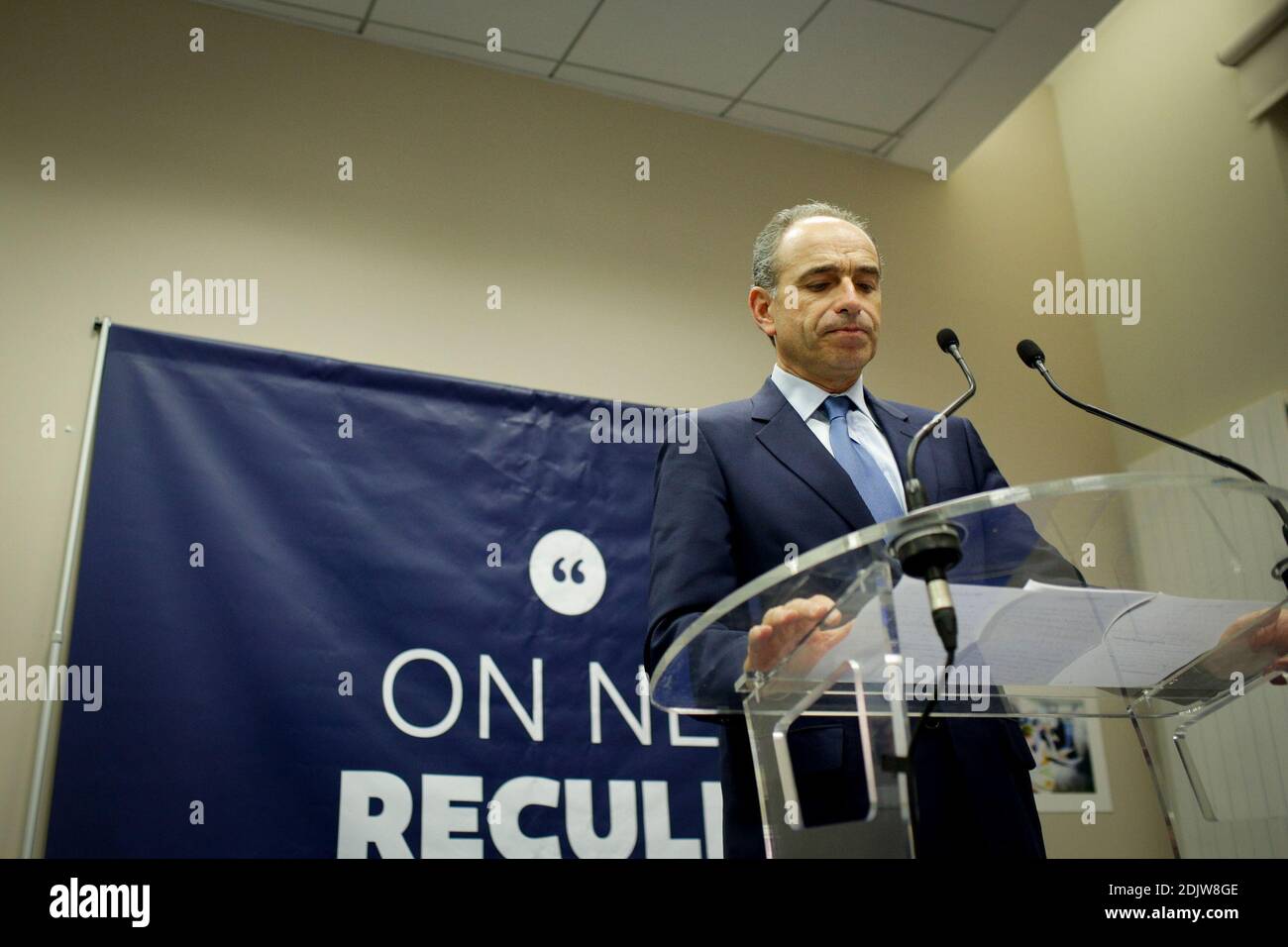 Jean-Francois Cope pictured speaking on november 20, 2016, at his ...