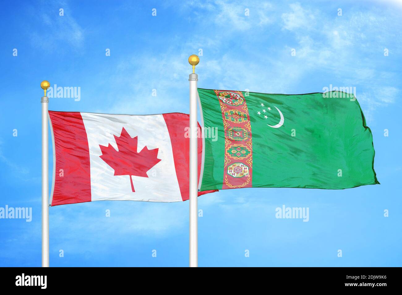 Turkmenistan canada flag hi-res stock photography and images - Alamy