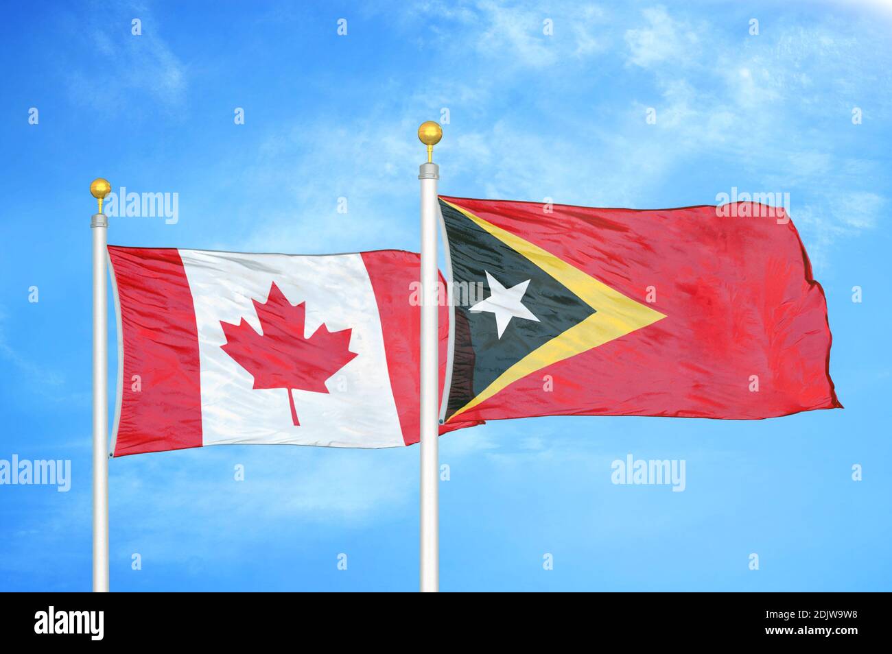 Canada east timor flag hi-res stock photography and images - Alamy
