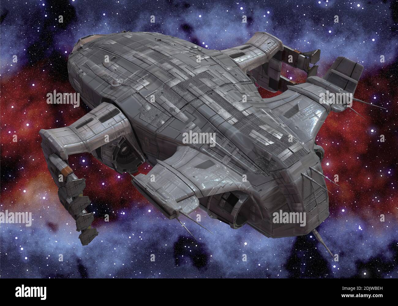 3D illustration future spaceship in deep space Stock Photo - Alamy