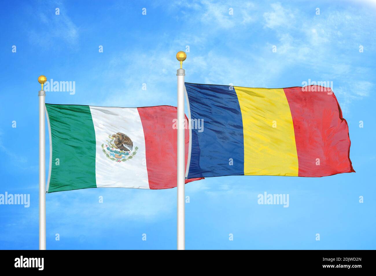 Mexico chad flag hi-res stock photography and images - Alamy
