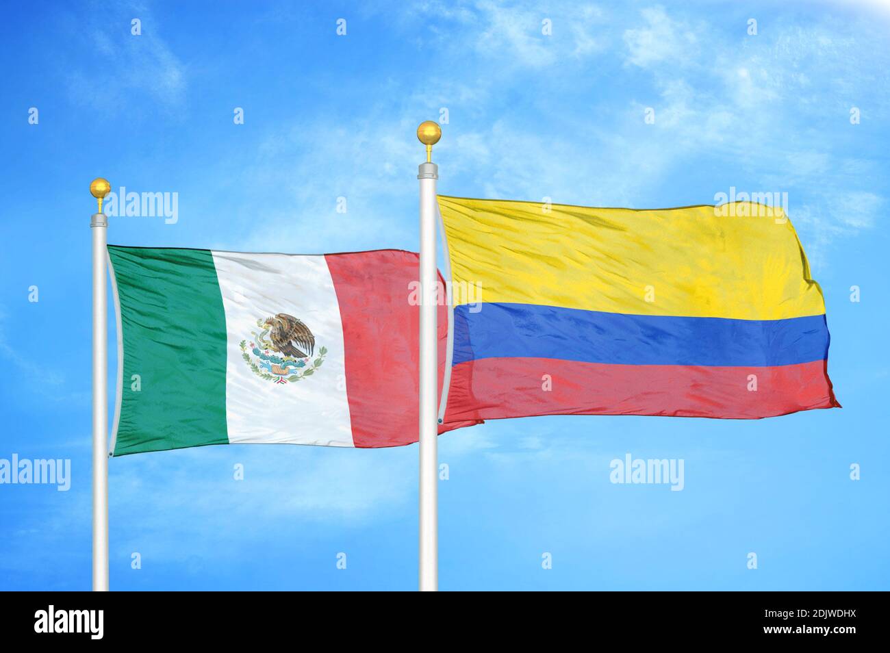 Colombia mexico flag hi-res stock photography and images - Alamy