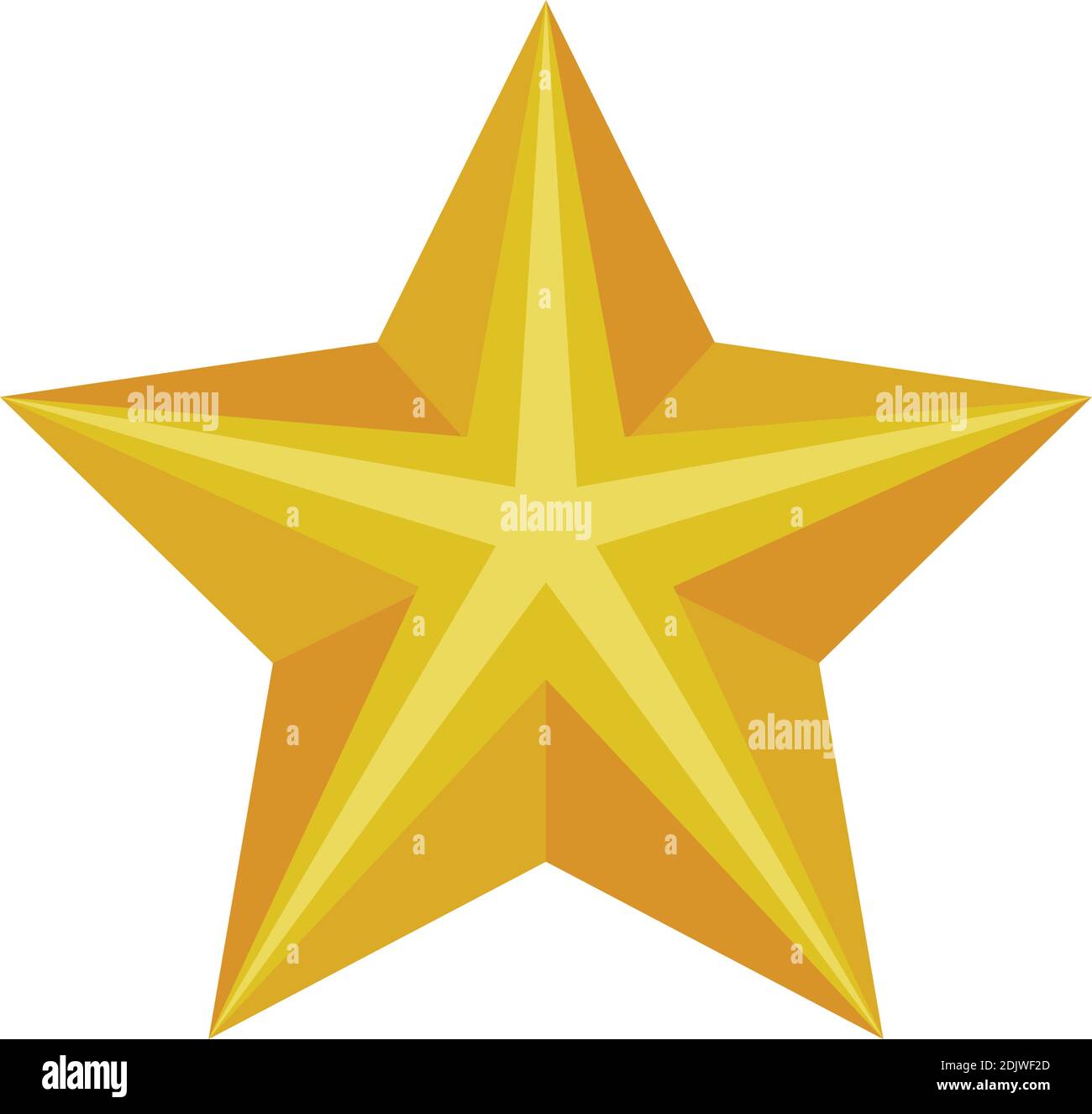 happy merry christmas golden star with five pointed vector illustration ...