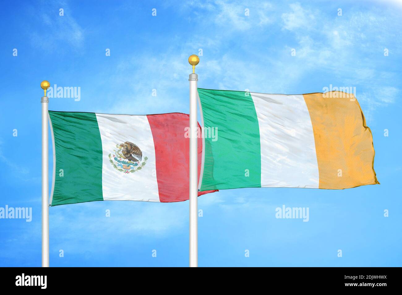 Waving flag mexico ireland hi-res stock photography and images - Alamy