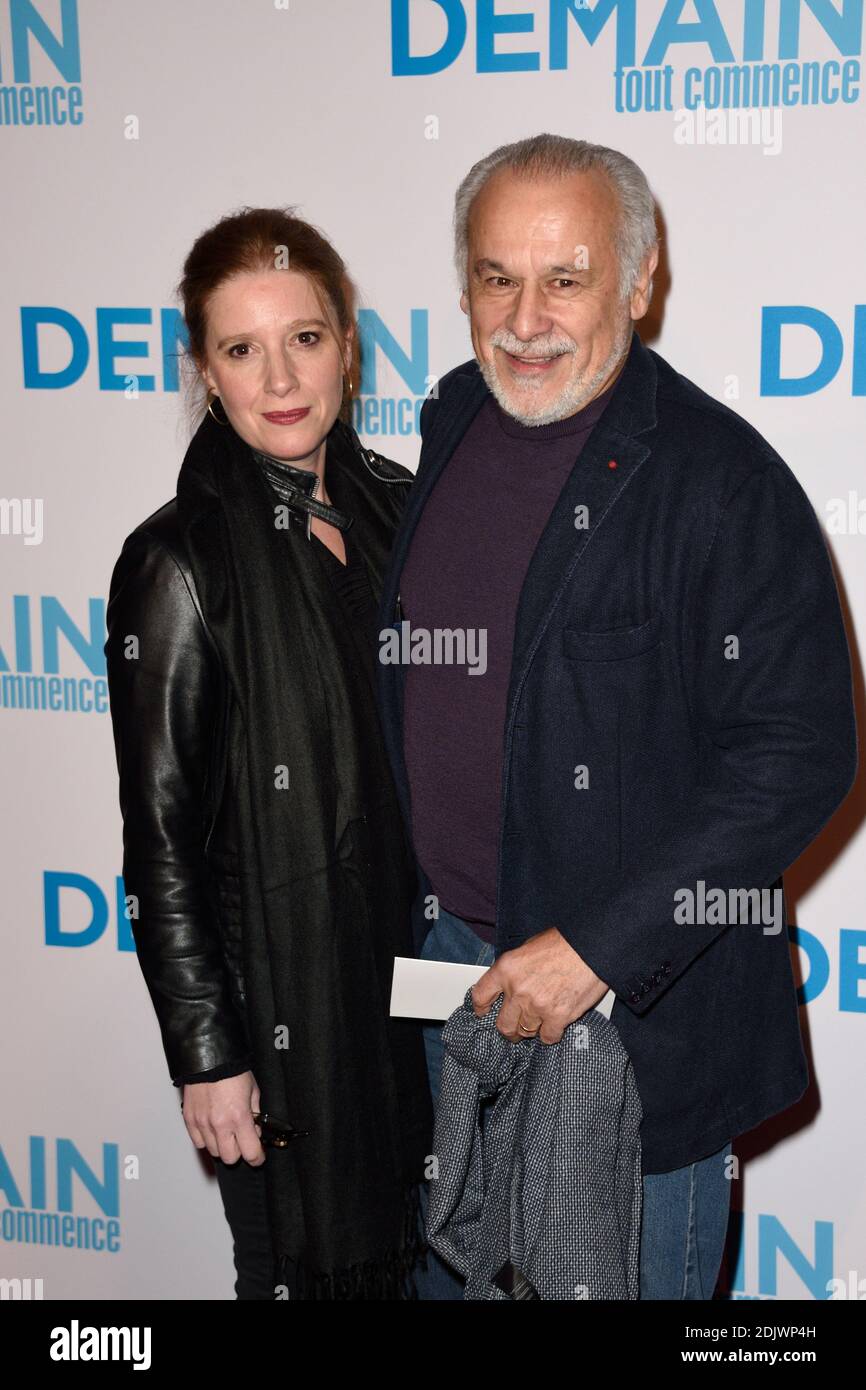 Francis Perrin and his wife Gersende Dufromentel attending the Demain ...