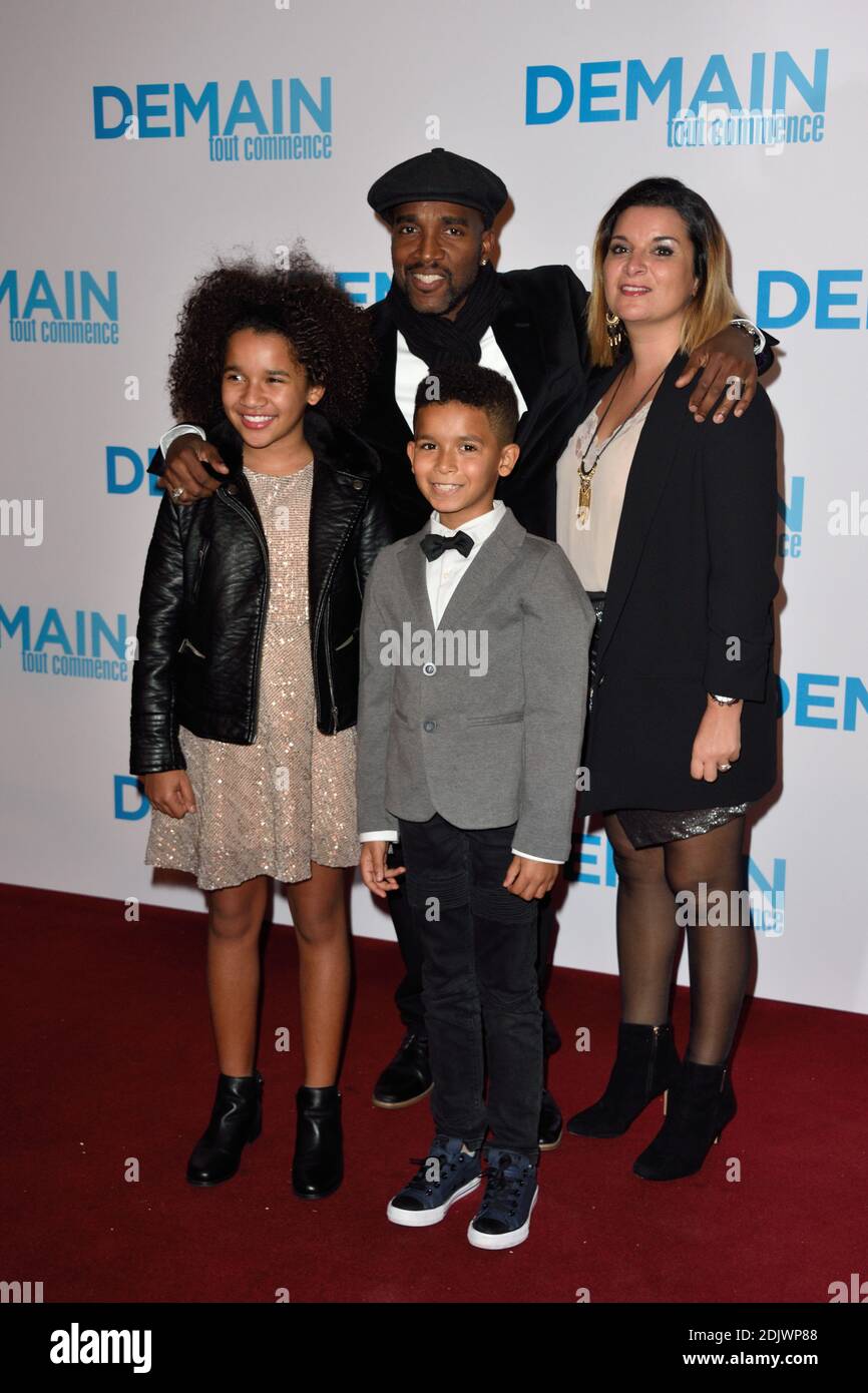 Gloria Colston, Jaden Colston attending the Demain Tout Commence Paris ...