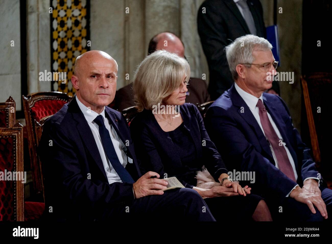 Olivier Poivre d'Arvor, National Assembly president Claude Bartolone ...