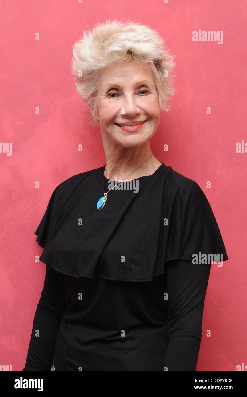 Daniele Gilbert posing in her dressing room during the show 'Les Idoles ...
