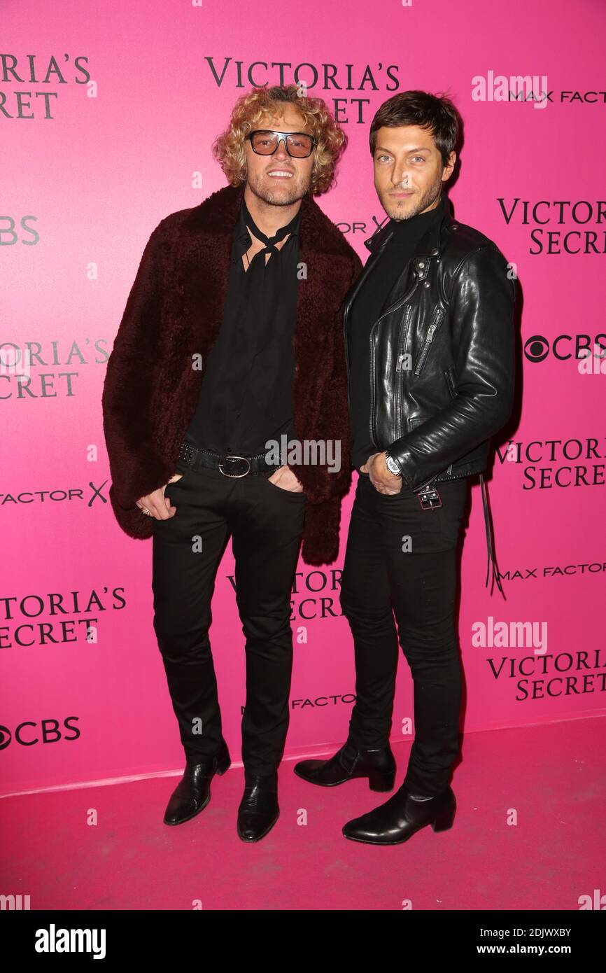 EDITORIAL USE ONLY. Peter Dundas and guest arriving at the Victoria’s ...