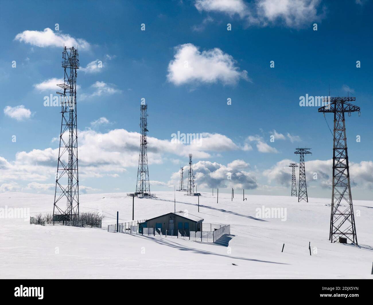Constructing electricity pylon hi-res stock photography and images - Alamy