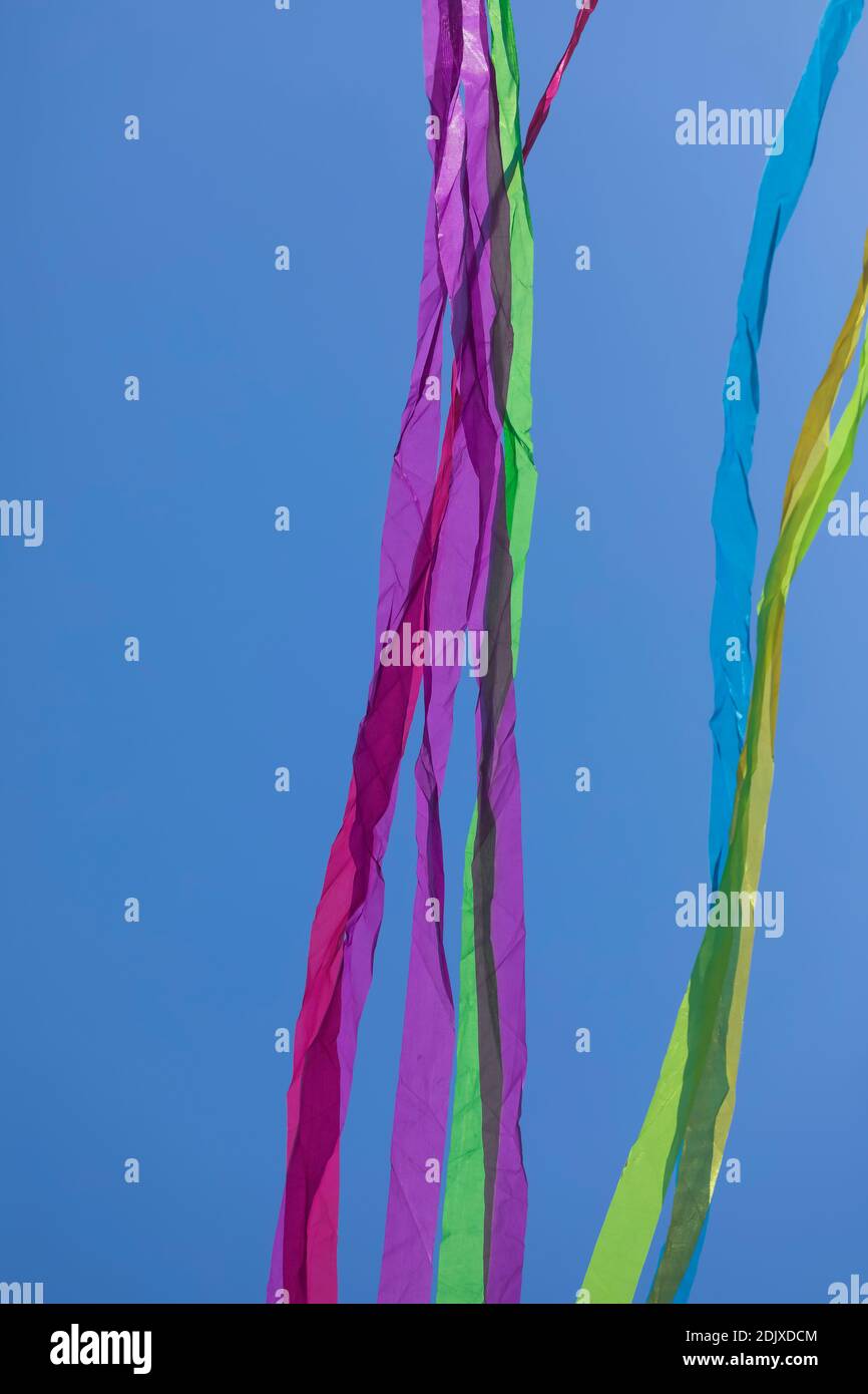 Rainbows of abstract moving lines, in vivid colors, formed by wrinkled ...