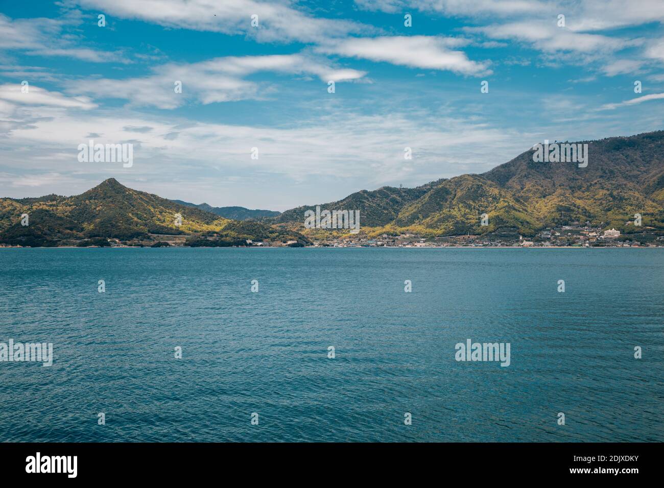Blue sea with mountain in Shodoshima, kagawa, Japan Stock Photo - Alamy