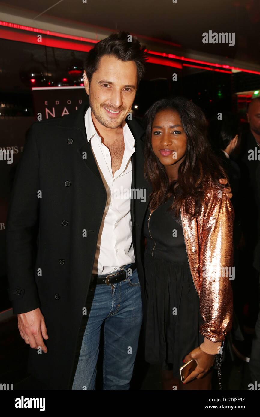 Vincent Cerutti et sa compagne Hapsatou Sy lors de la soiree de ...