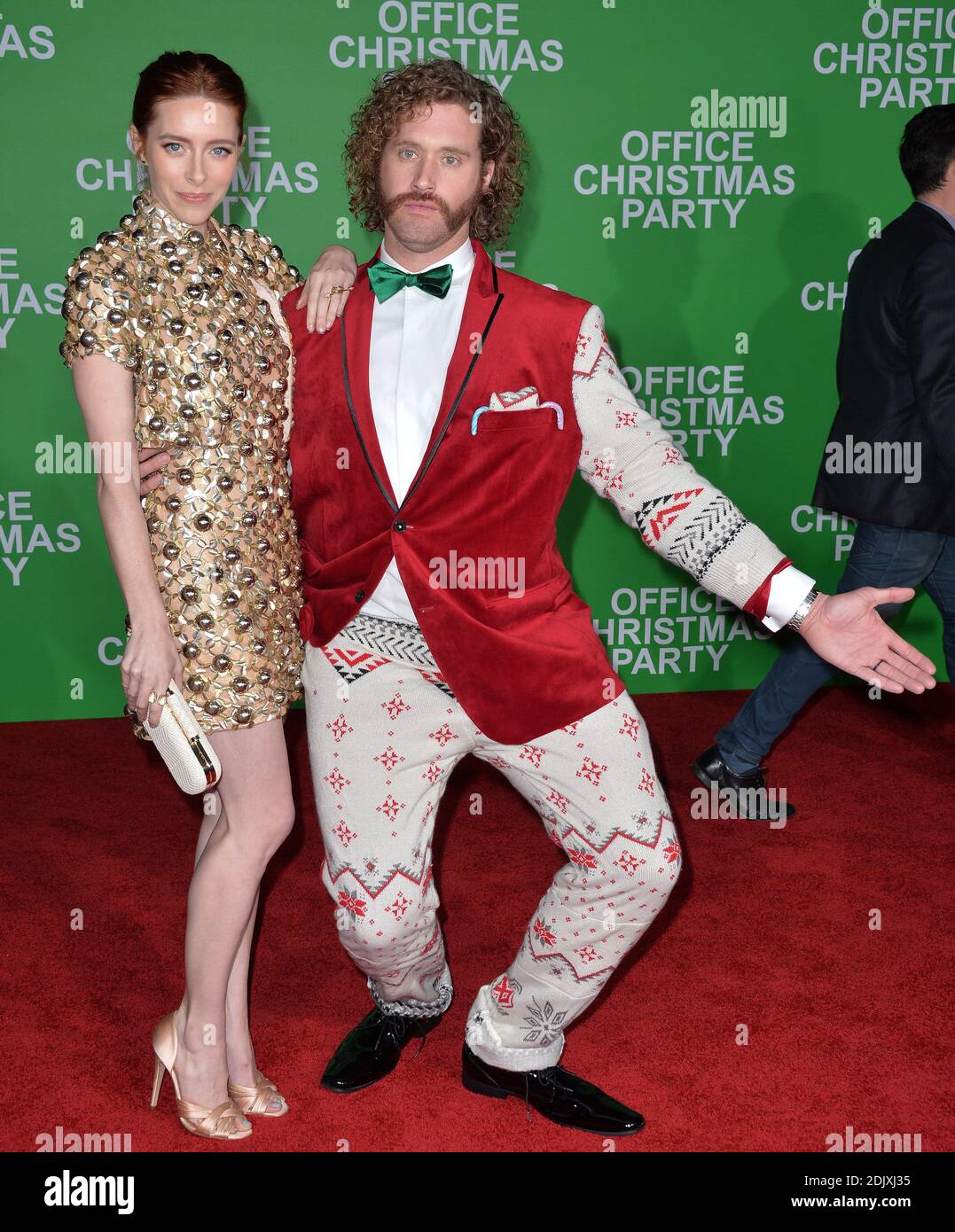 Kate Gorney and T. J. Miller attend the premiere of Paramount Pictures ...