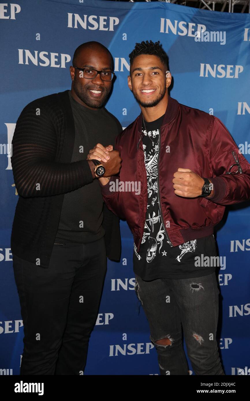 Teddy Riner et Tony Yoka lors de la Soiree des champions 2016 a l'INSEP ...