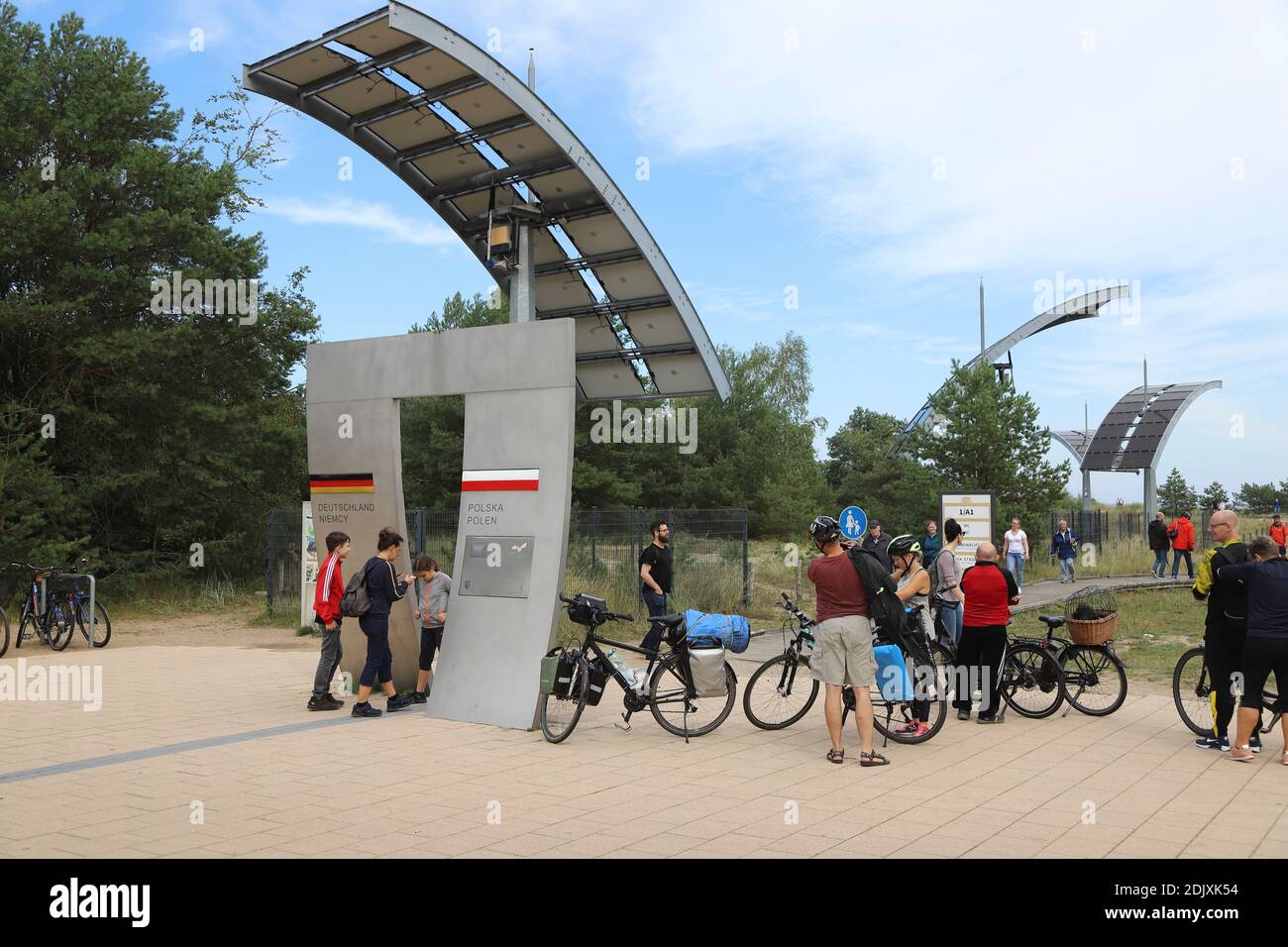 Germany, Baltic Sea, border Ahlbeck - Swinoujscie (Swinoujscie) Poland ...
