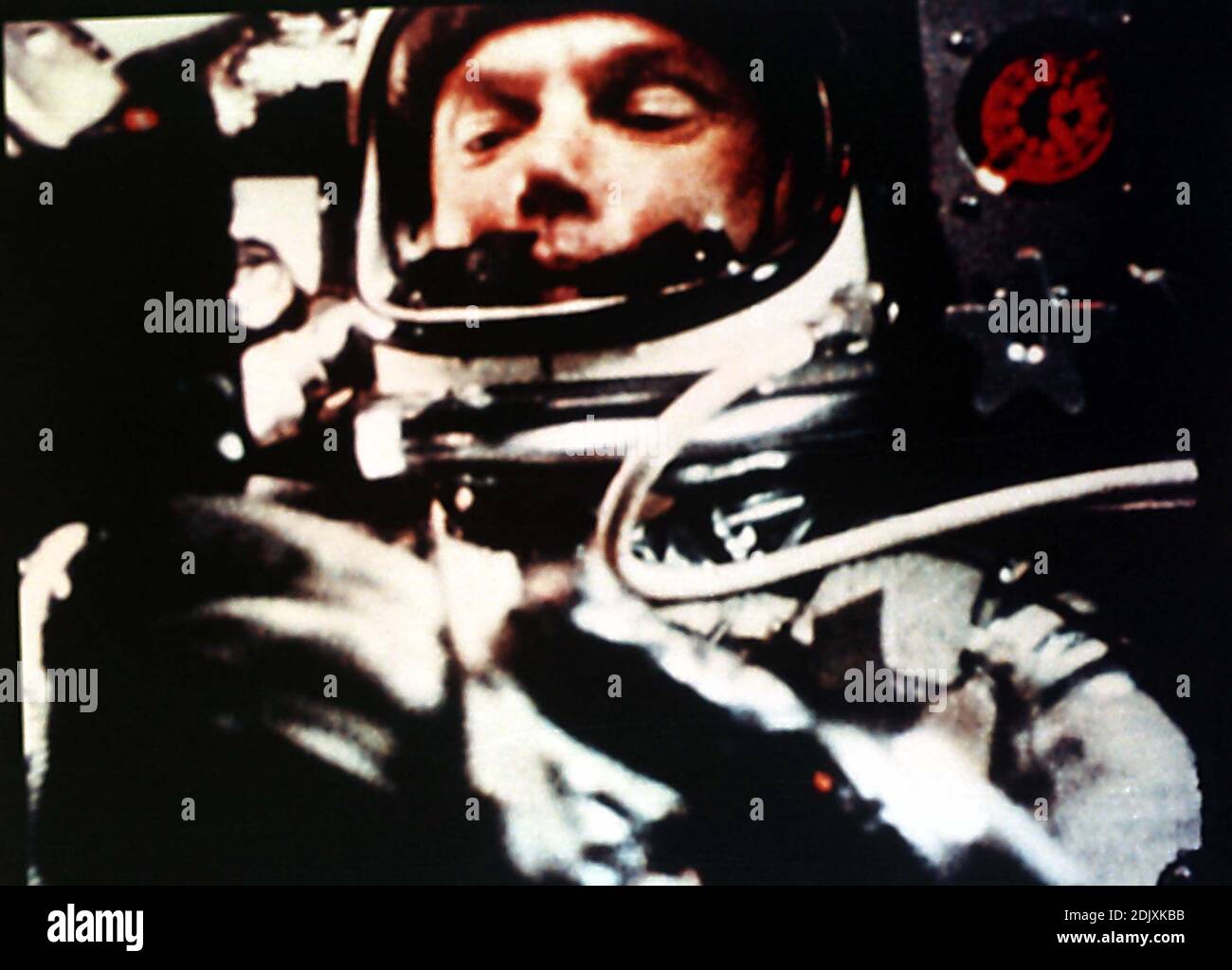 Astronaut John H. Glenn, Jr. is shown during his historic earth-orbital ...