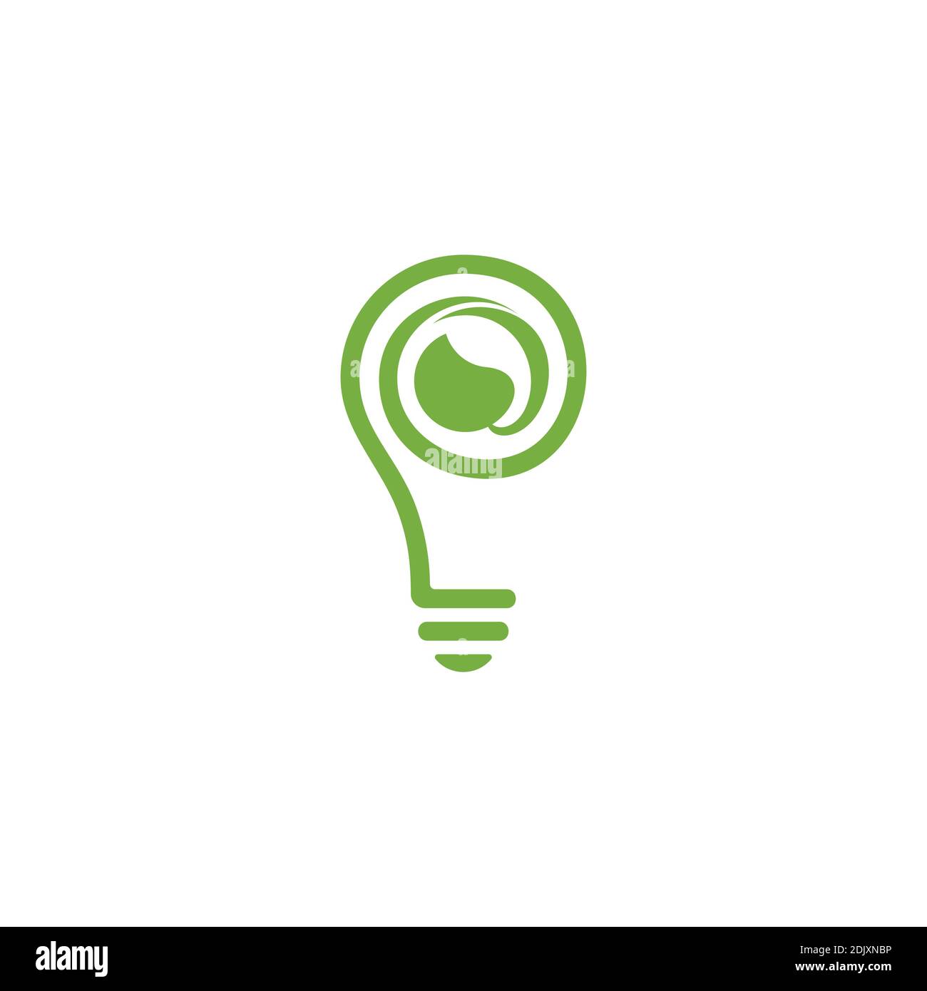 green light bulb natural idea symbol logo vector Stock Vector Image ...