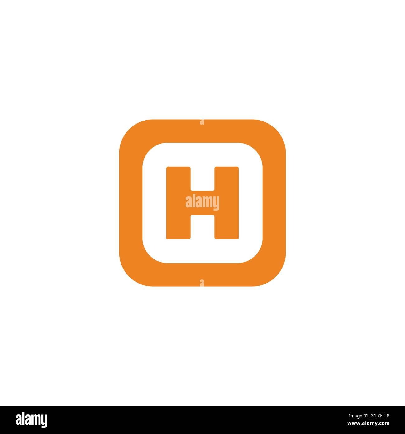 letter h square abstract geometric clear logo vector Stock Vector Image ...