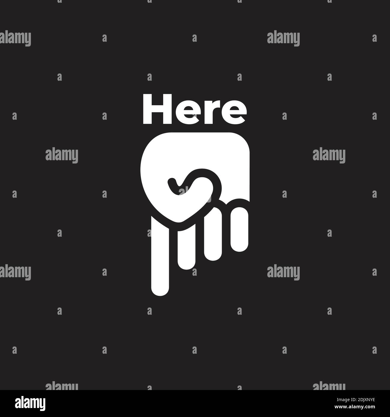 Right pointing hand outline Stock Vector Images - Alamy