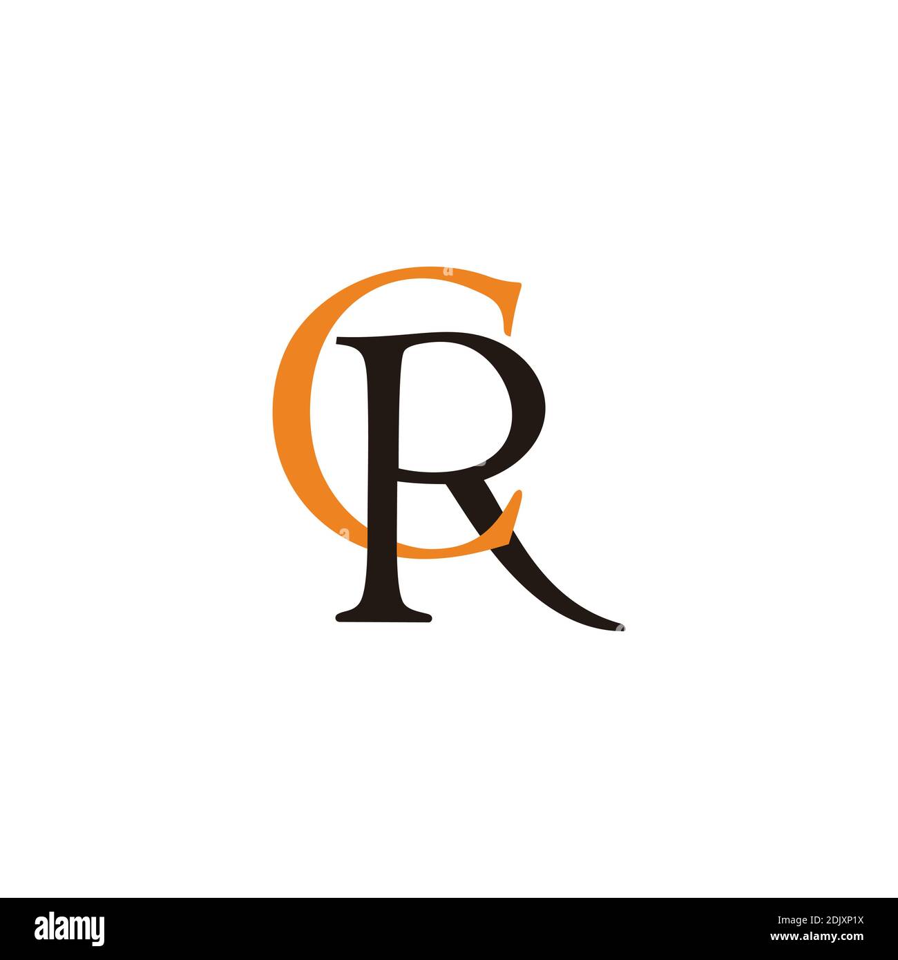 letter cr simple linked colorful design logo vector Stock Vector Image ...