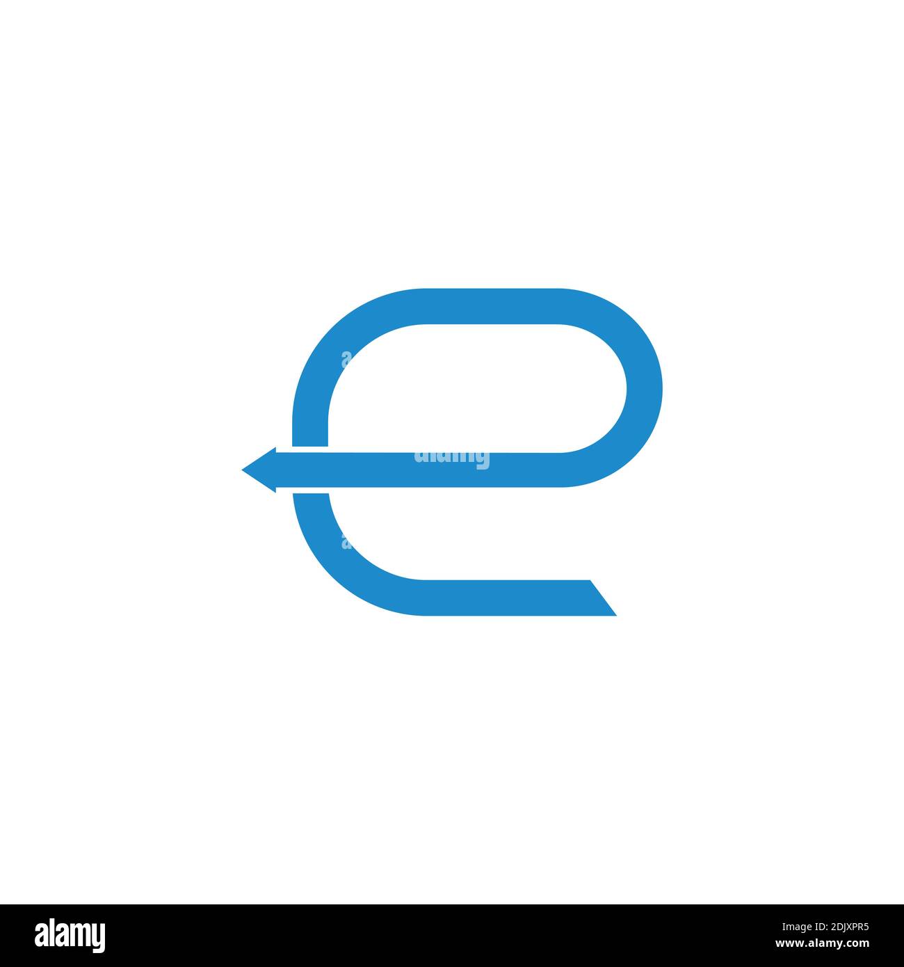 abstract letter e simple motion arrow geometric loop logo vector Stock ...