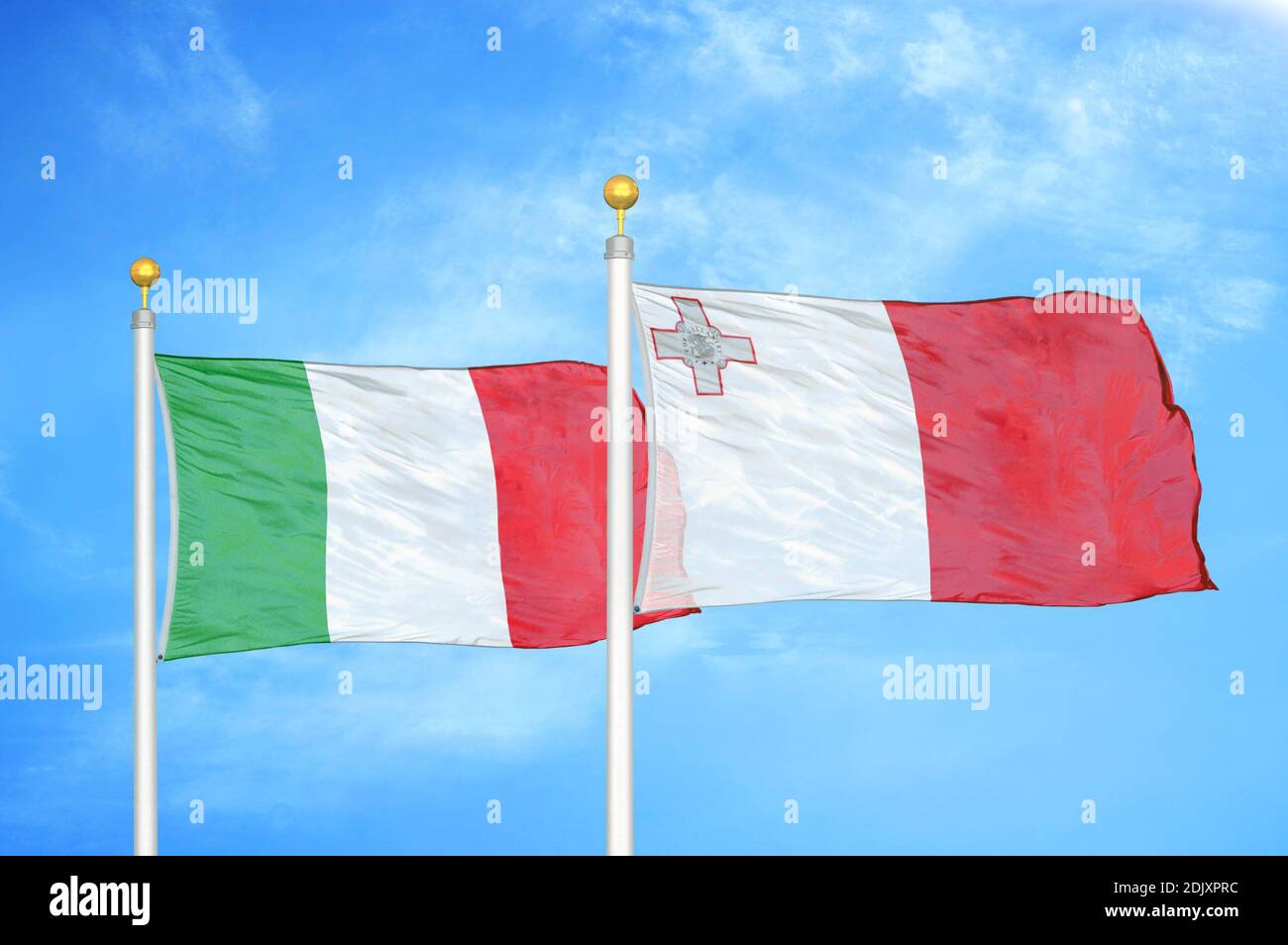 Italy malta flag hi-res stock photography and images - Alamy