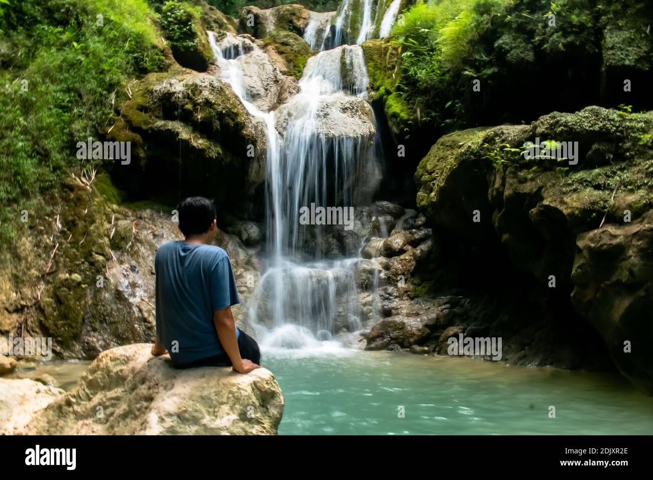 Backside of waterfall hi-res stock photography and images - Alamy