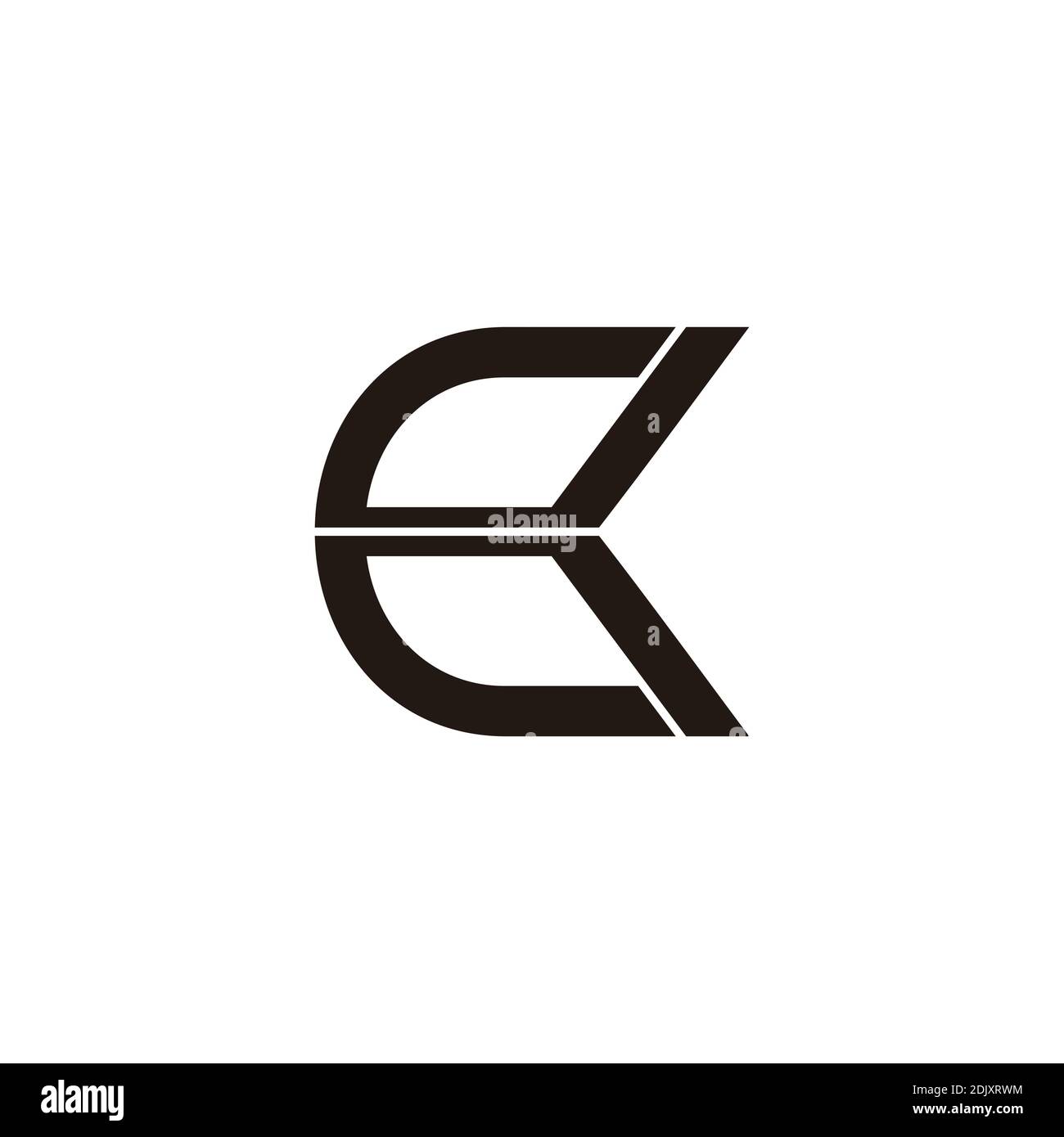 abstract letter ck simple geometric line logo vector Stock Vector Image ...