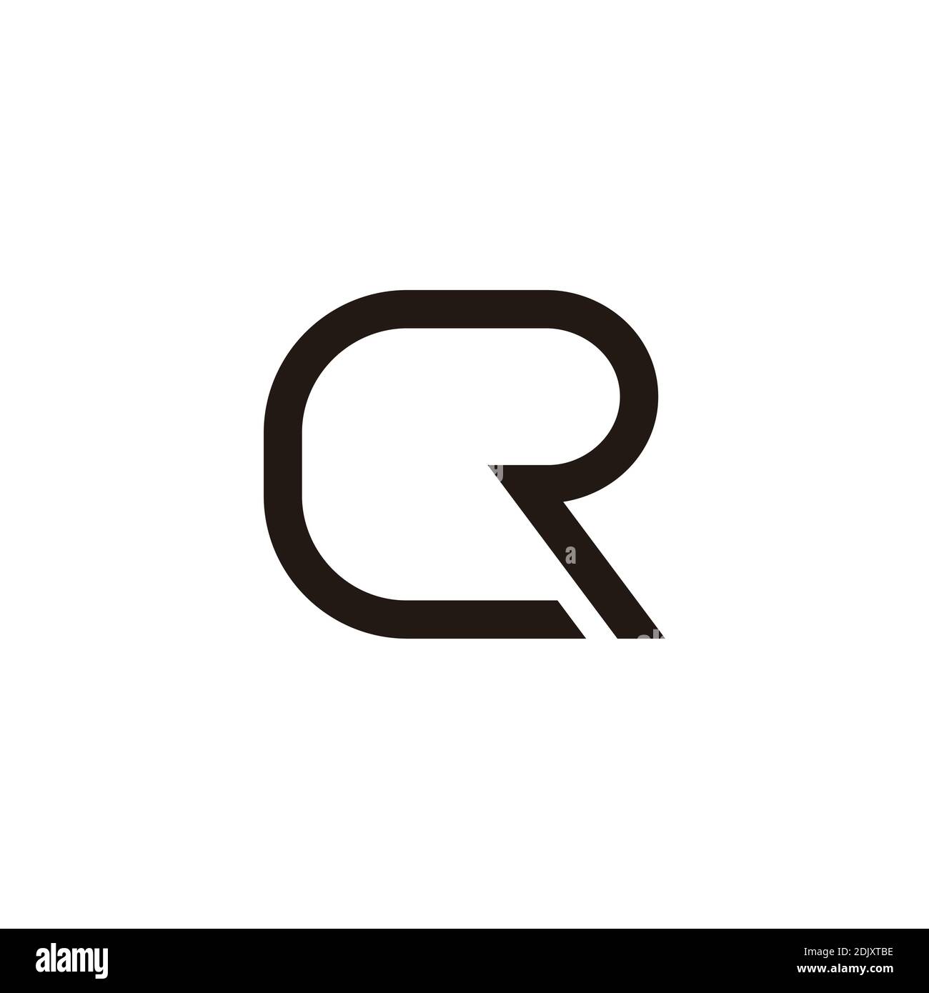 letter cr simple square geometric line logo vector Stock Vector Image ...