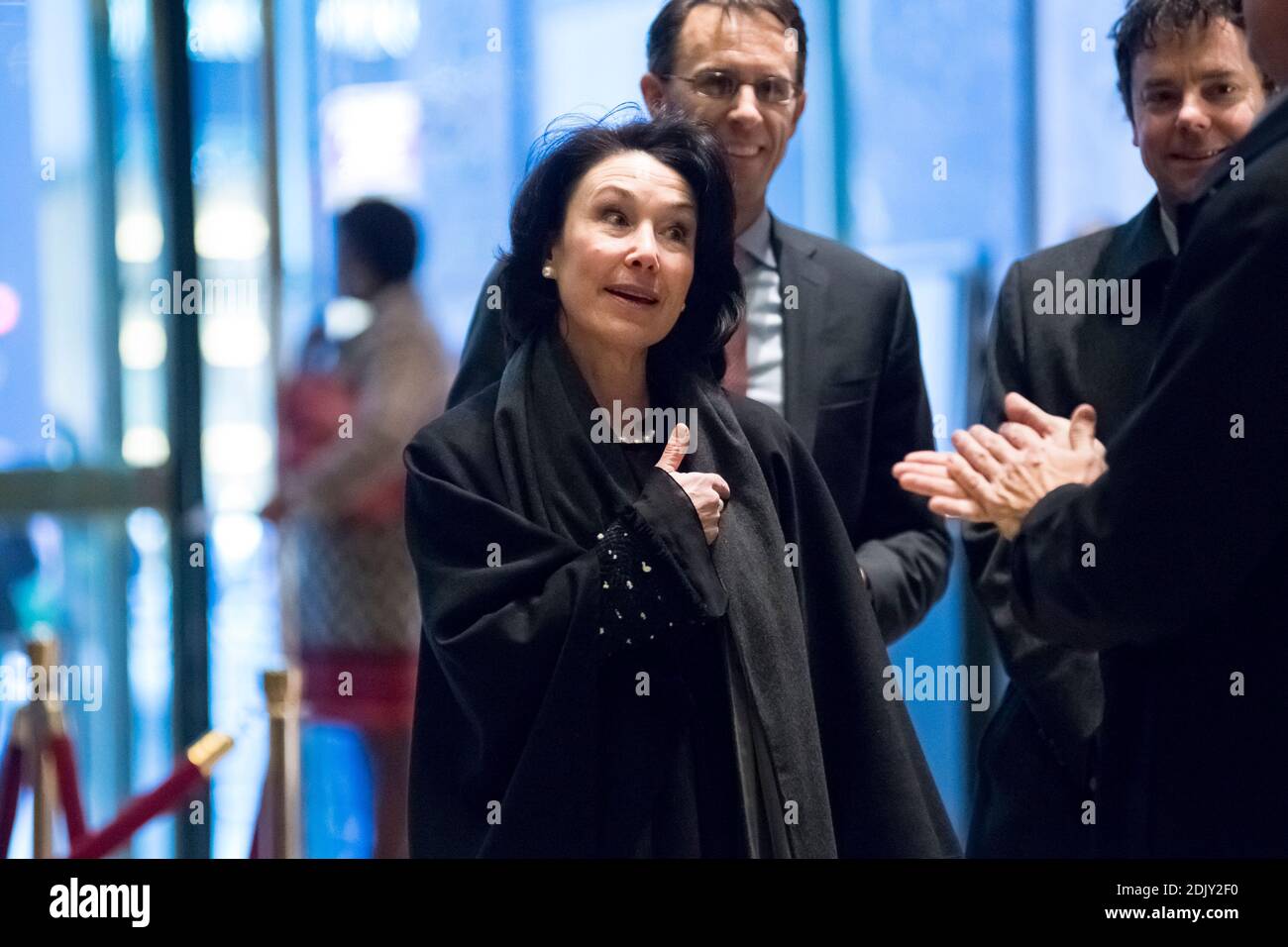 Safra Catz, CEO of Oracle, is seen upon her arrival at Trump Tower in ...