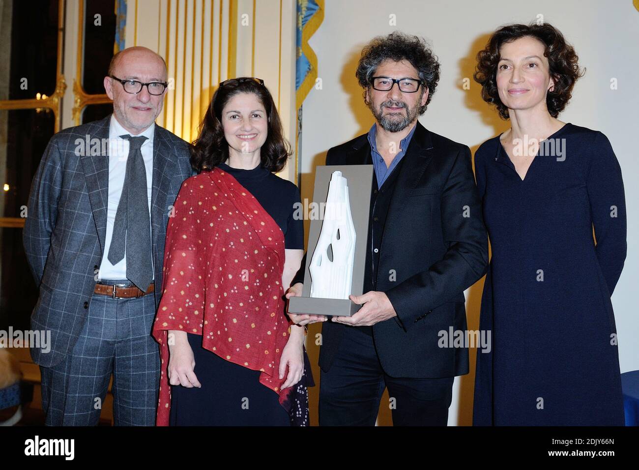 Alain Jakubowicz, Martine Benayoun, Radu Mihaileanu and French Minister ...