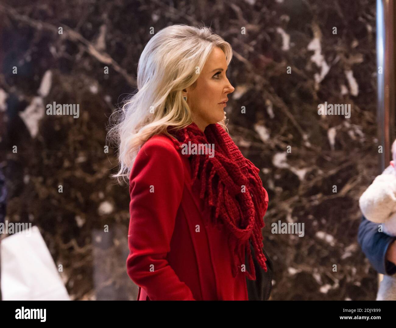 Fox News anchor Heather Childers is seen in the lobby of Trump Tower in ...