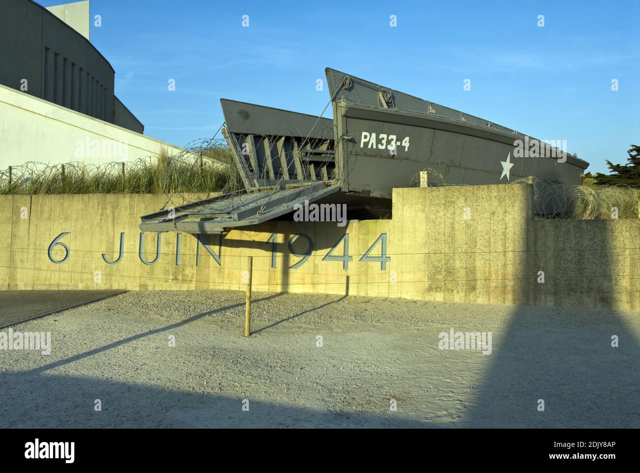 A landing craft used during the Allied invasion of Normandy, June 6 ...
