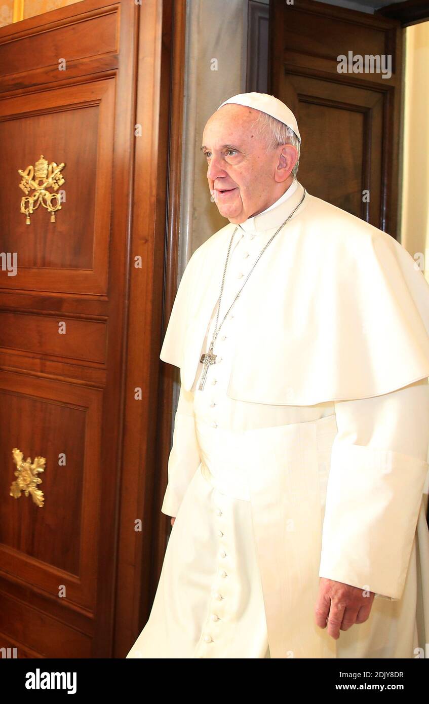 Pope Francis in the private library at the Apostolic Palace on December ...