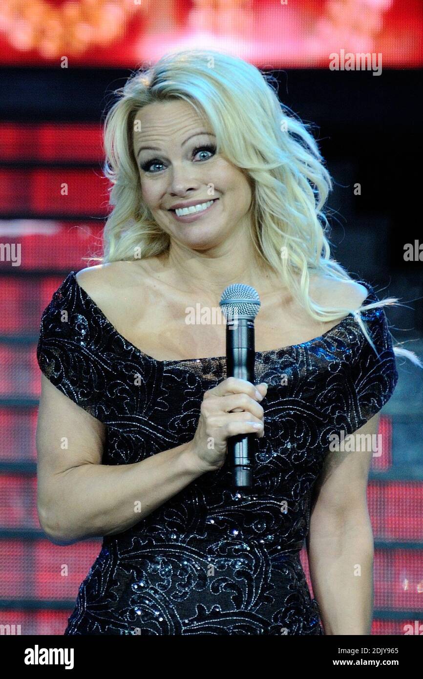 Pamela Anderson attending the Top Model Belgium 2017 at the Lido in ...