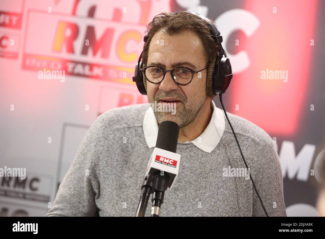 Exclusive - Michel Sarran at the 'Moscato Show' sport talk show on RMC ...