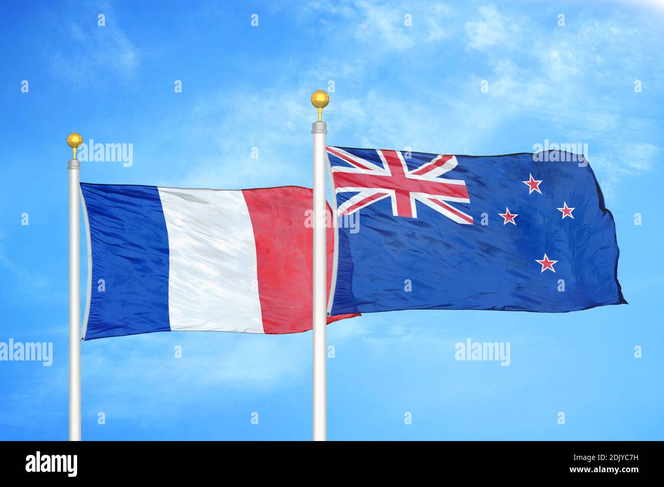 France new zealand flag hi-res stock photography and images - Alamy