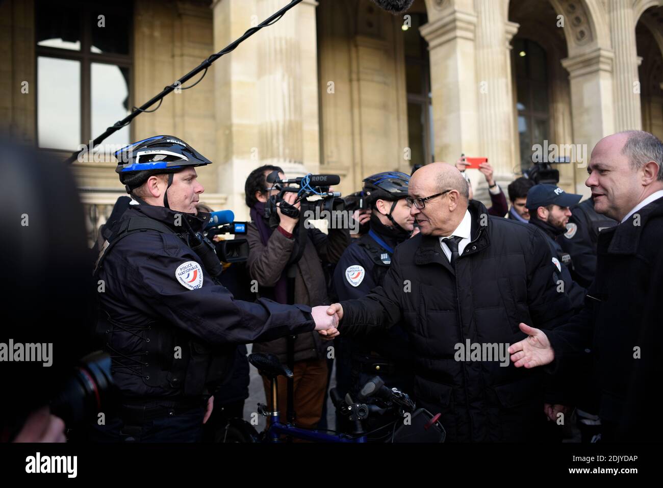 French Interior Minister Bruno Le Roux and French Defence Minister Jean ...