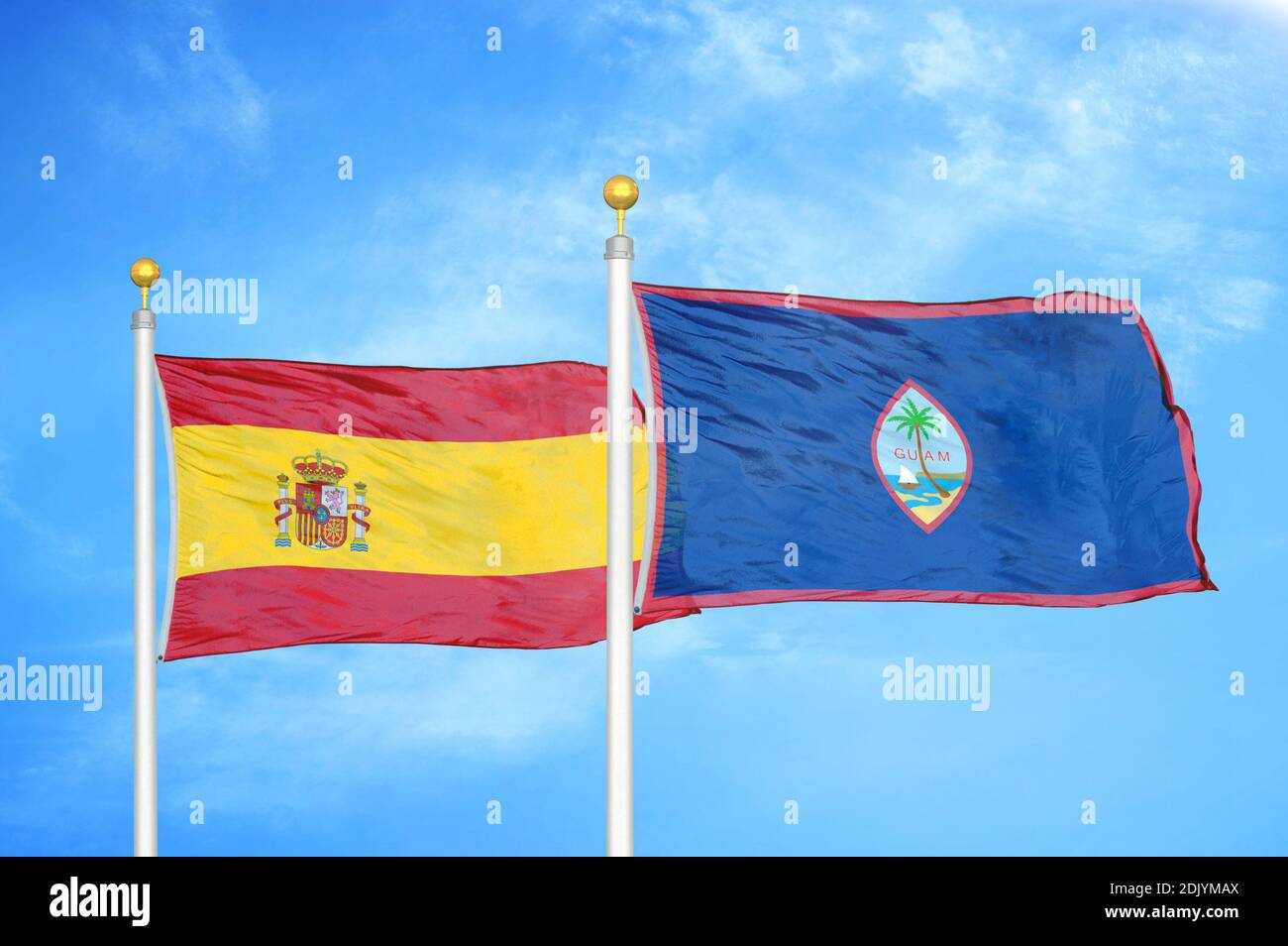 Spain guam flag hi-res stock photography and images - Alamy