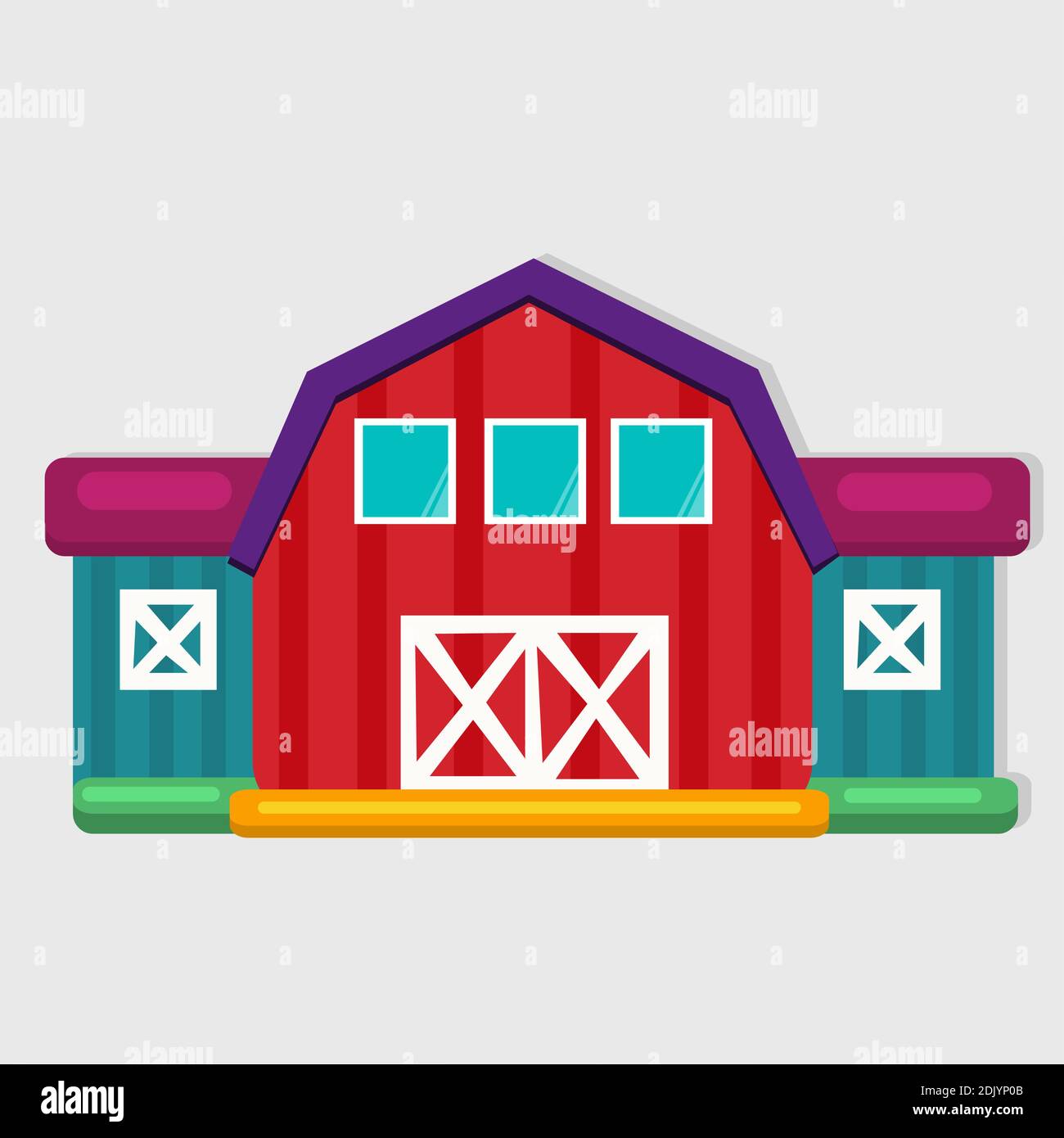 shed farm building vector illustration in flat style Stock Vector Image ...
