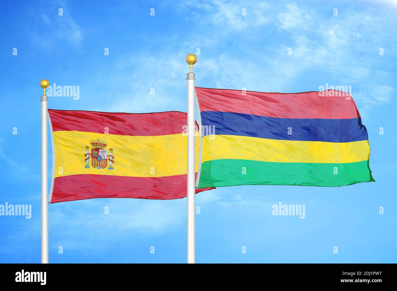 Mauritius spain flag hi-res stock photography and images - Alamy