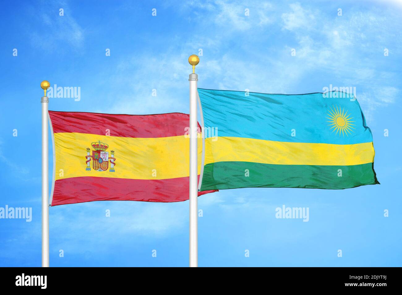 Spain rwanda flag hi-res stock photography and images - Alamy