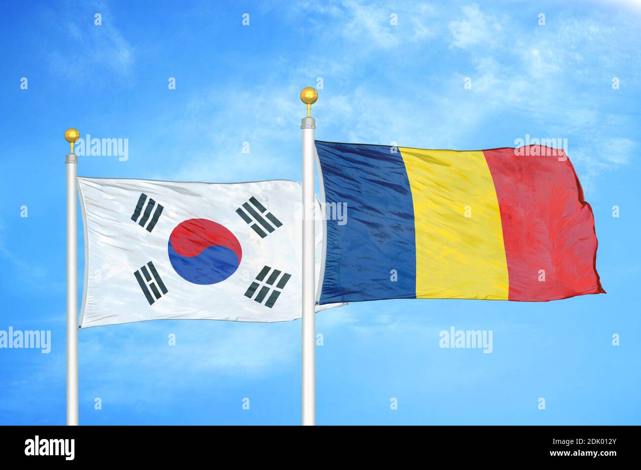 South korea chad flag hi-res stock photography and images - Alamy