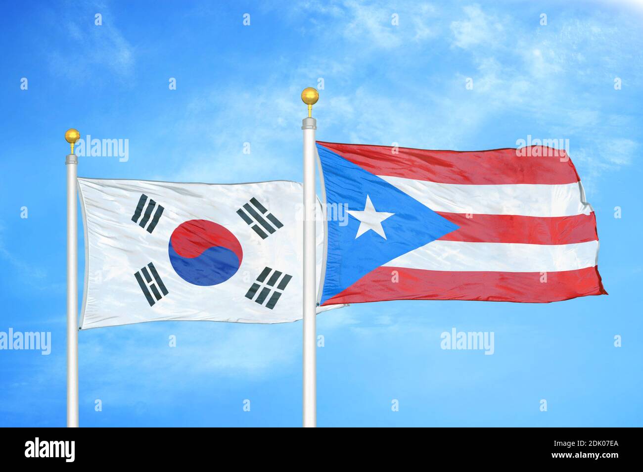 Puerto rico south korea flag hi-res stock photography and images - Alamy