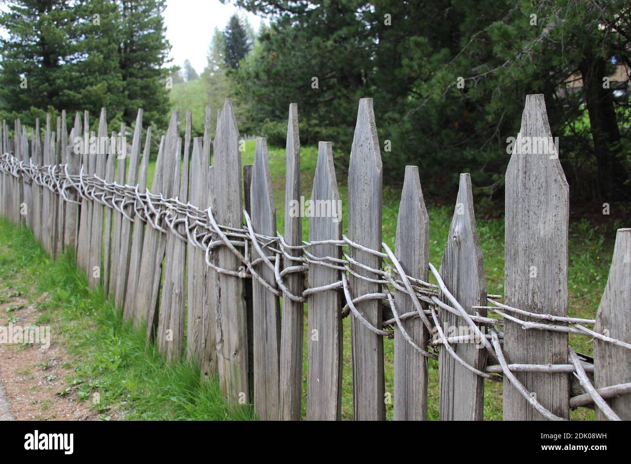 Wooden fence dolomites hi-res stock photography and images - Alamy