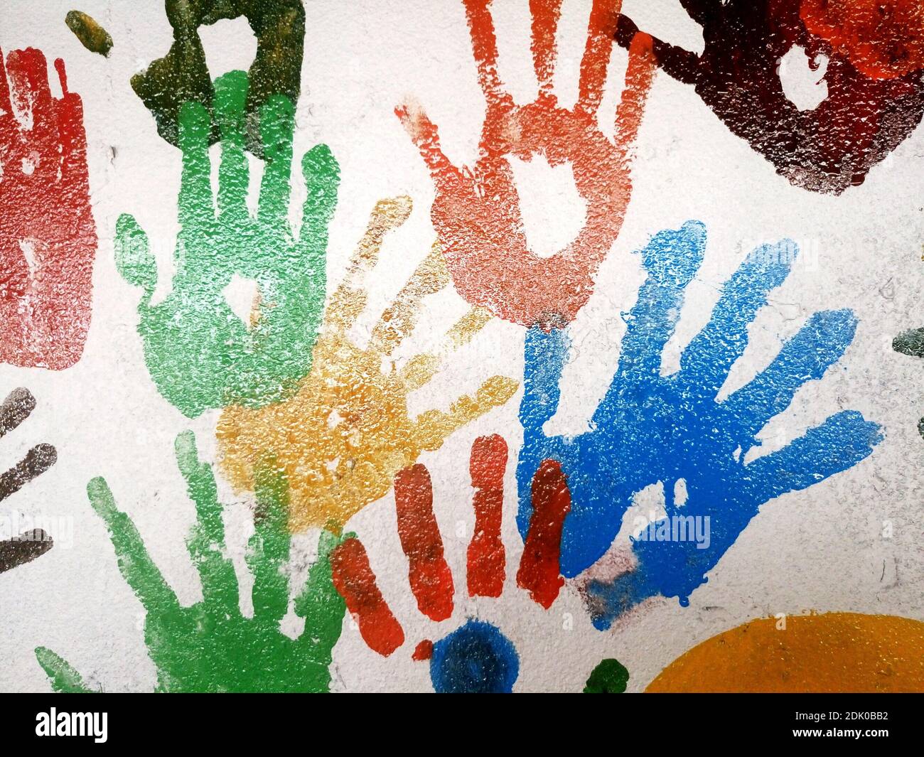 Hand print mural hi-res stock photography and images - Alamy