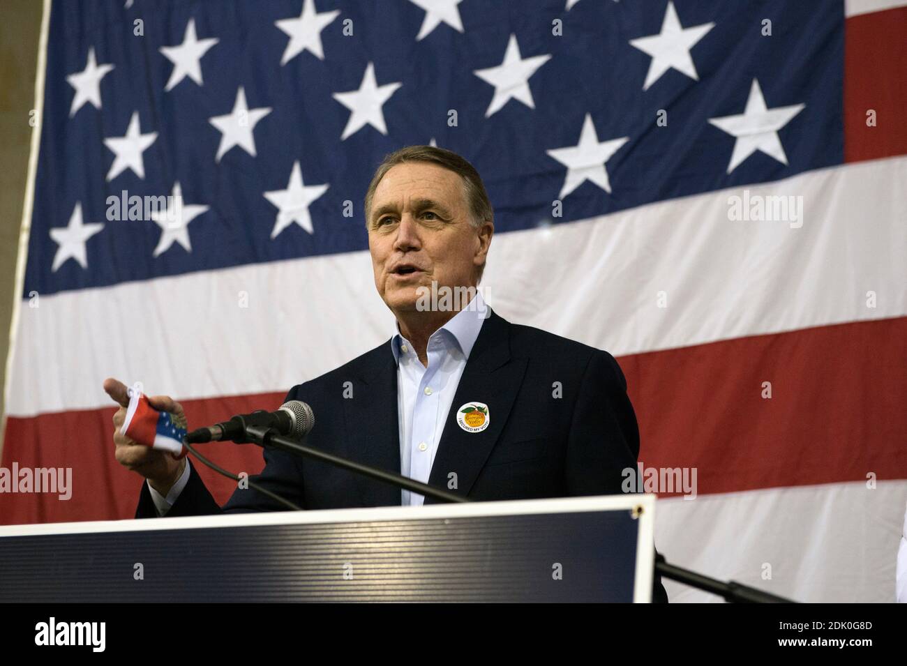 Atlanta, GA, USA. 14th Dec, 2020. DAVID PERDUE, Republican incumbent ...