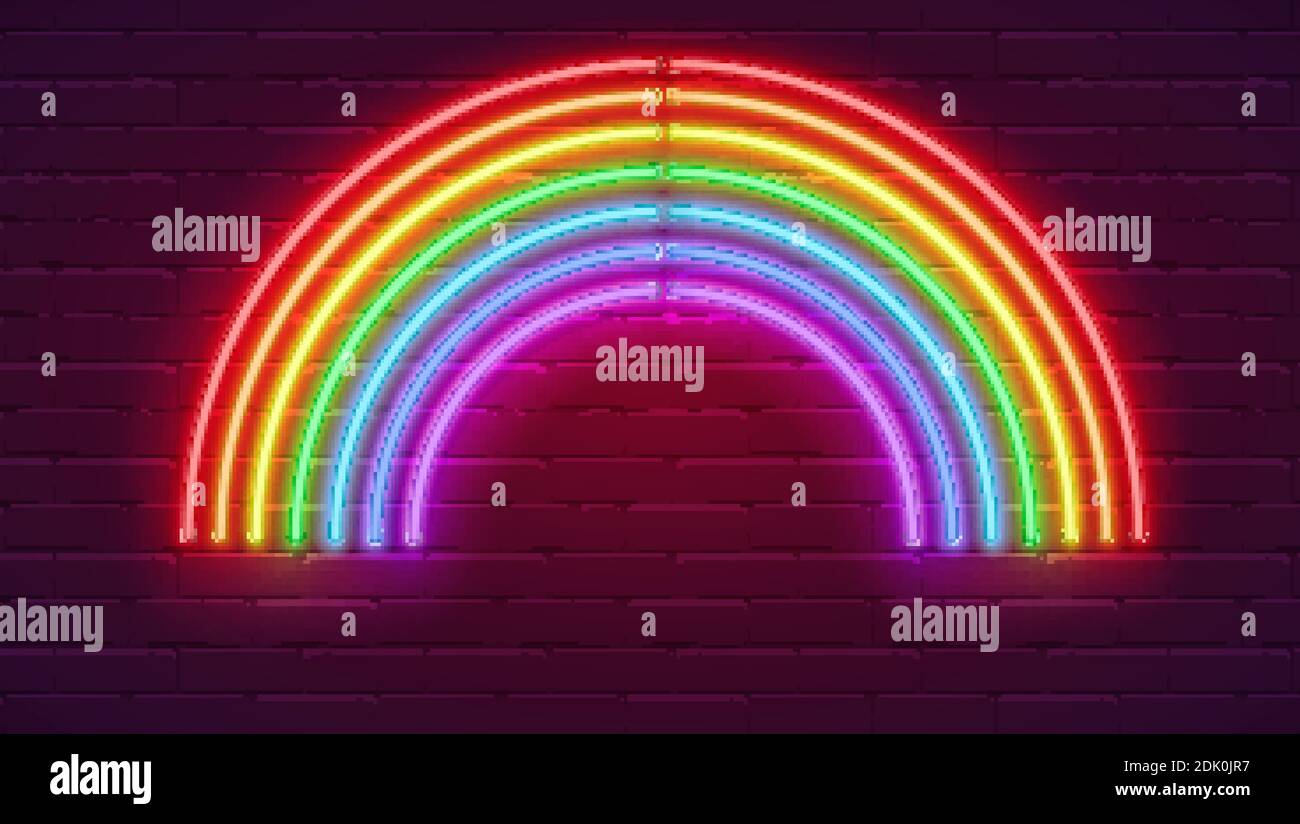 Neon Rainbow Backgrounds 3d