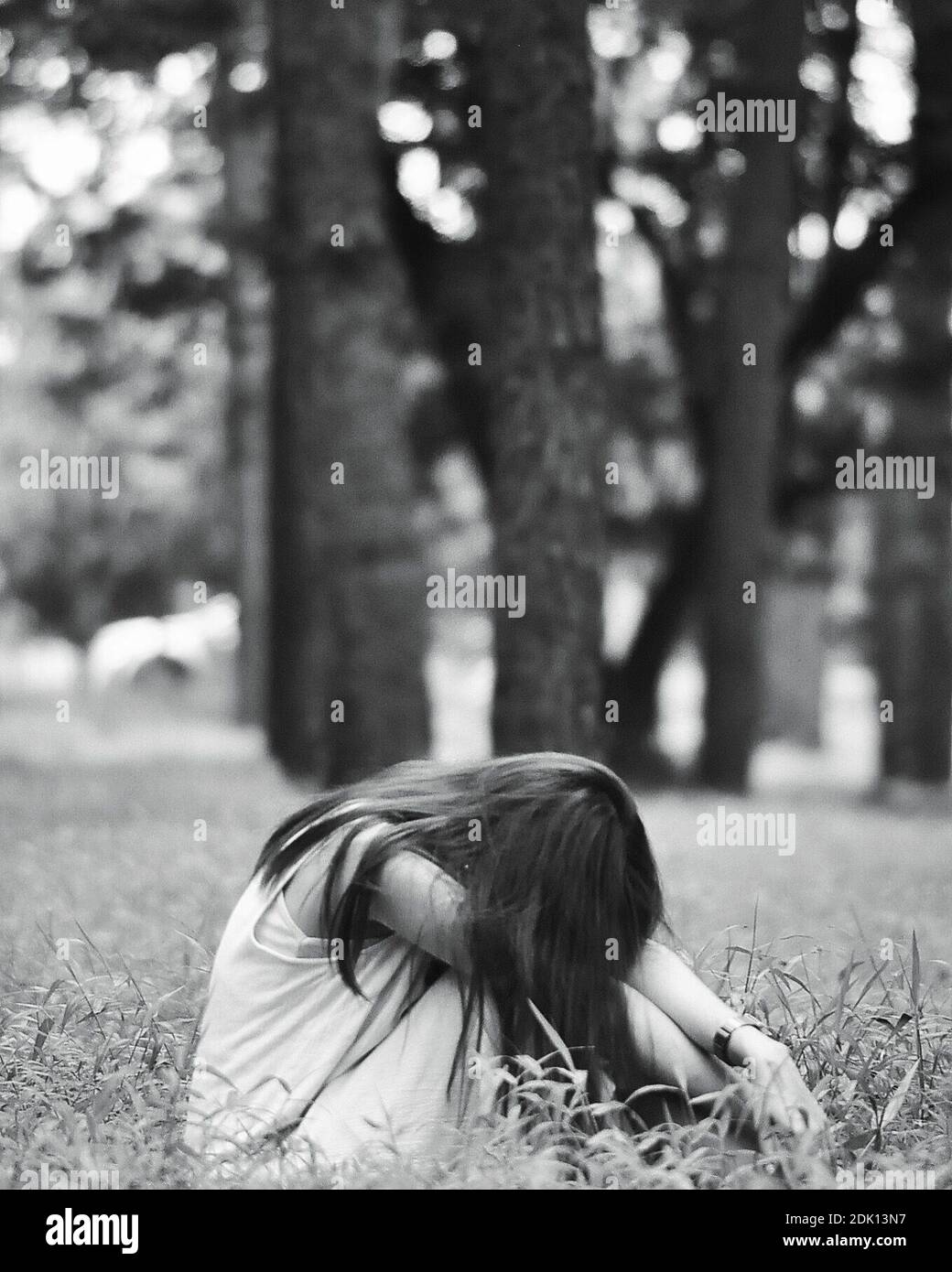 Young sad women hugging on hi-res stock photography and images - Alamy